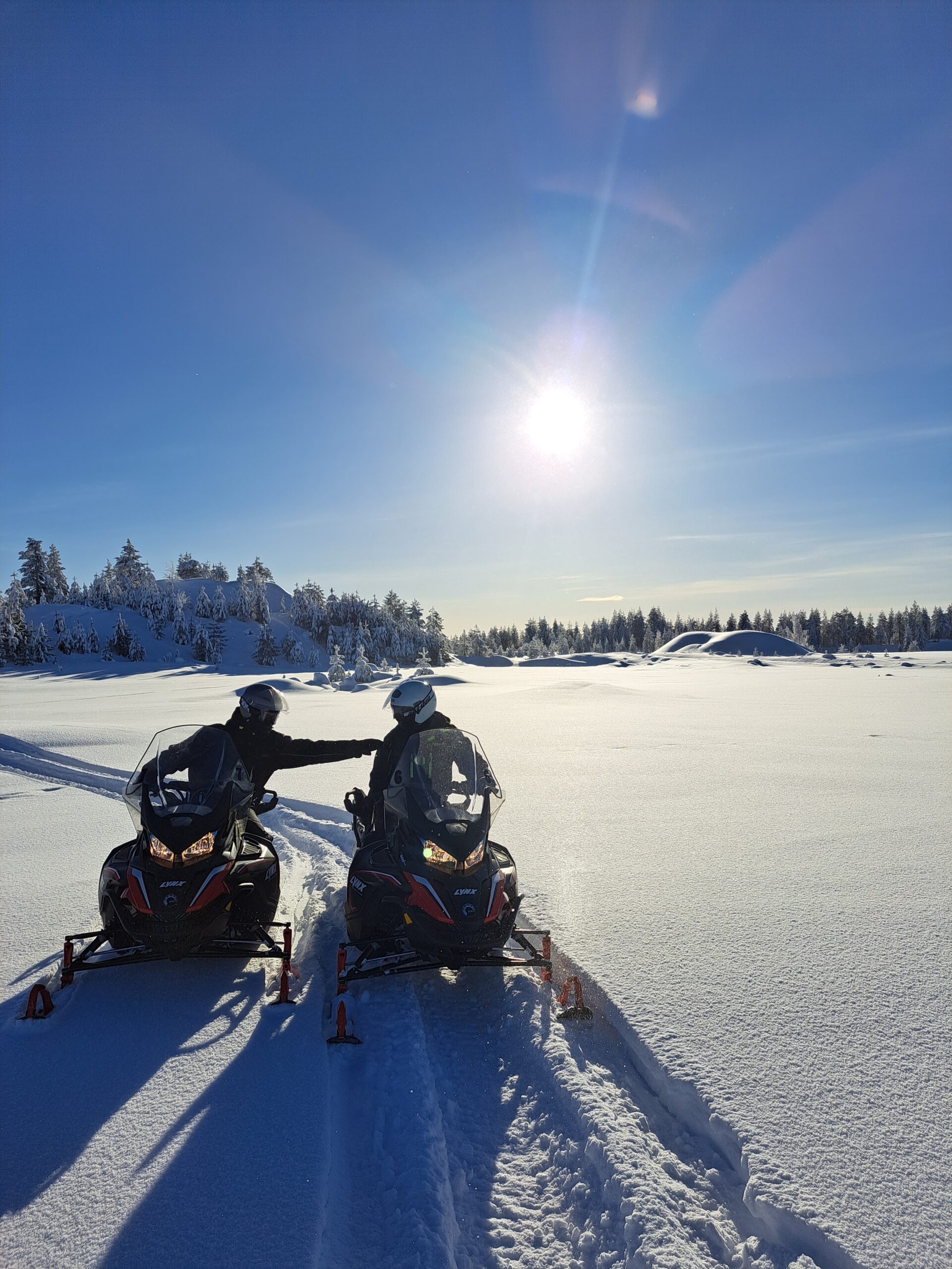 Multi-day snowmobiling expedition